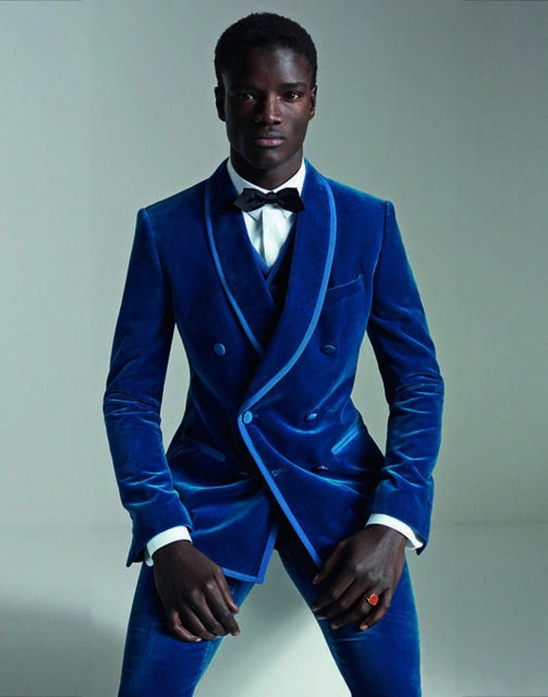 Men's Blue Velvet Suit: Wedding Groom, Party Dinner Suit - Etsy