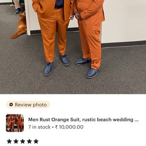 Men Rust Orange Suit, Rustic Beach Wedding Suit,rustic Groomsmen Suit ...