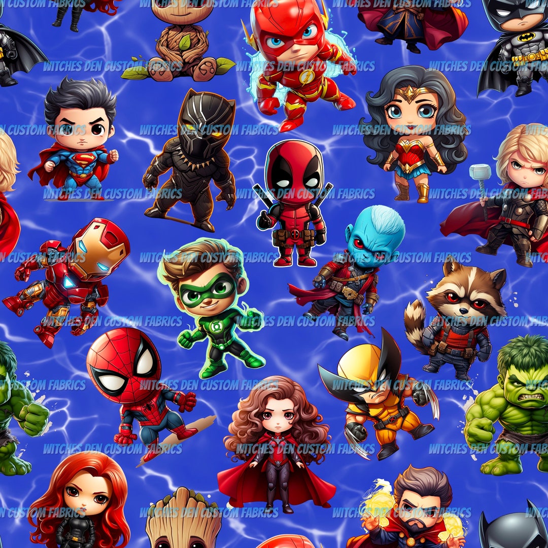 Whos Your Favorite Superhero Seamless File - Etsy