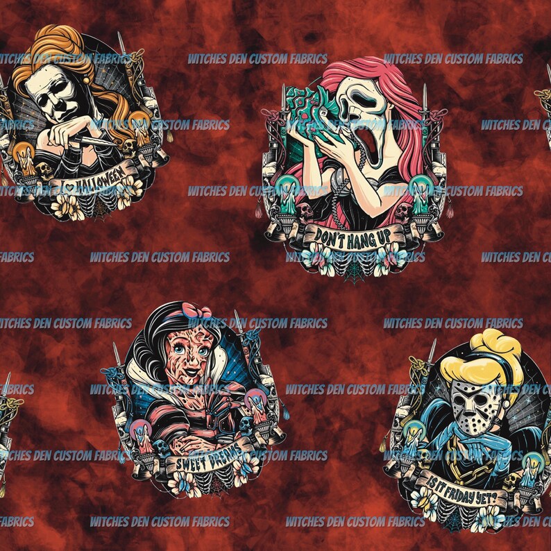 Horror Princesses Seamless Files Set of 3 - Etsy