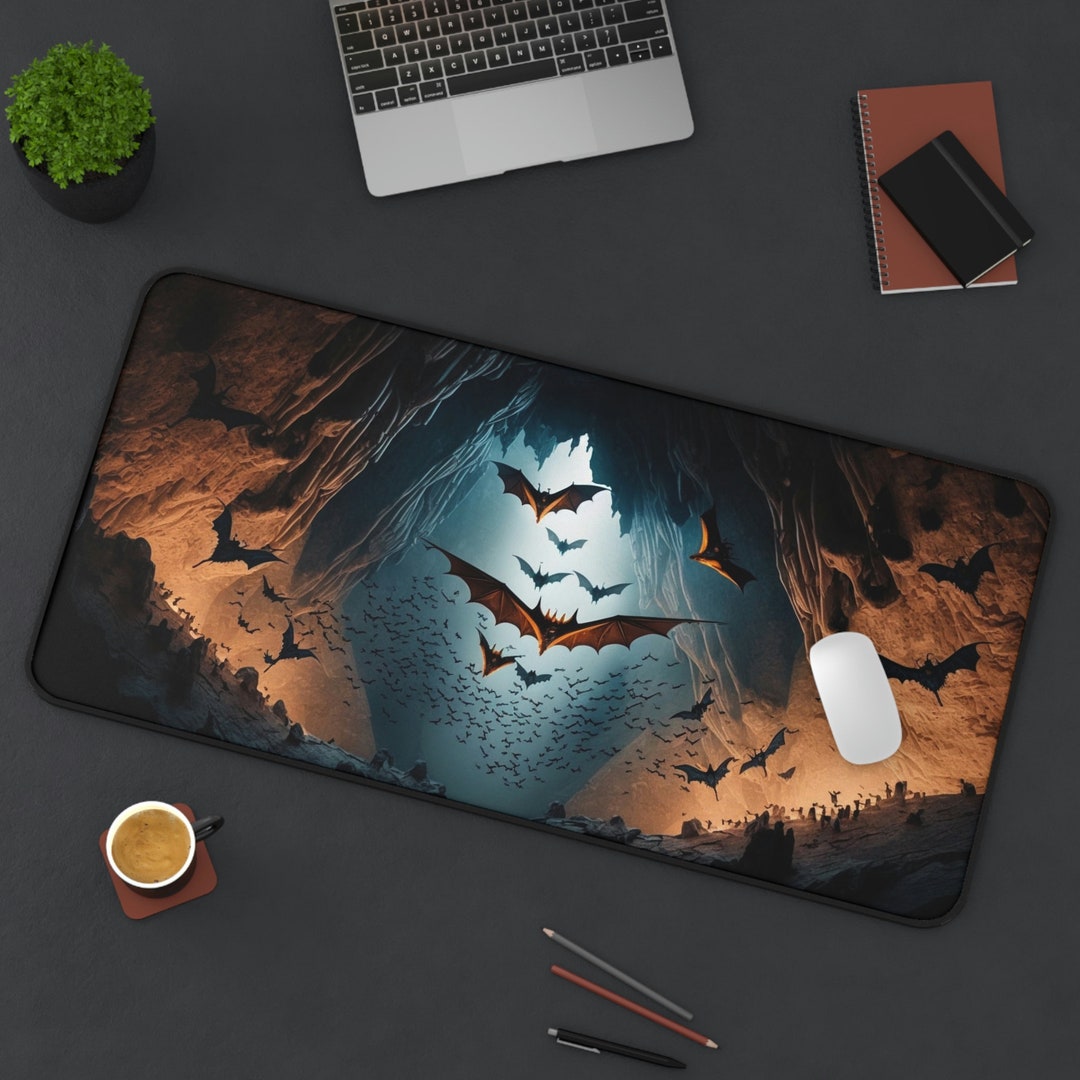 Gaming Mousepad, Deskmat Art, Massive Bat Colony Takes Flight Gaming ...