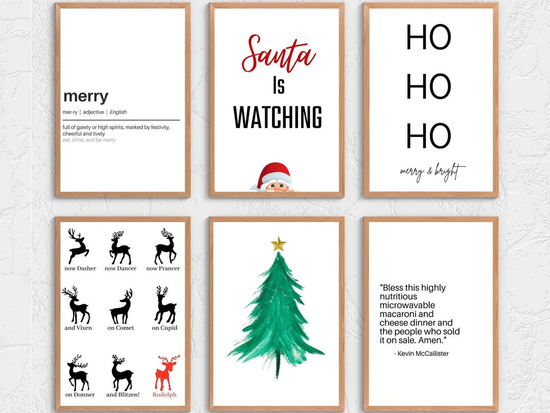 Holiday Printable Art Bundles - Etsy