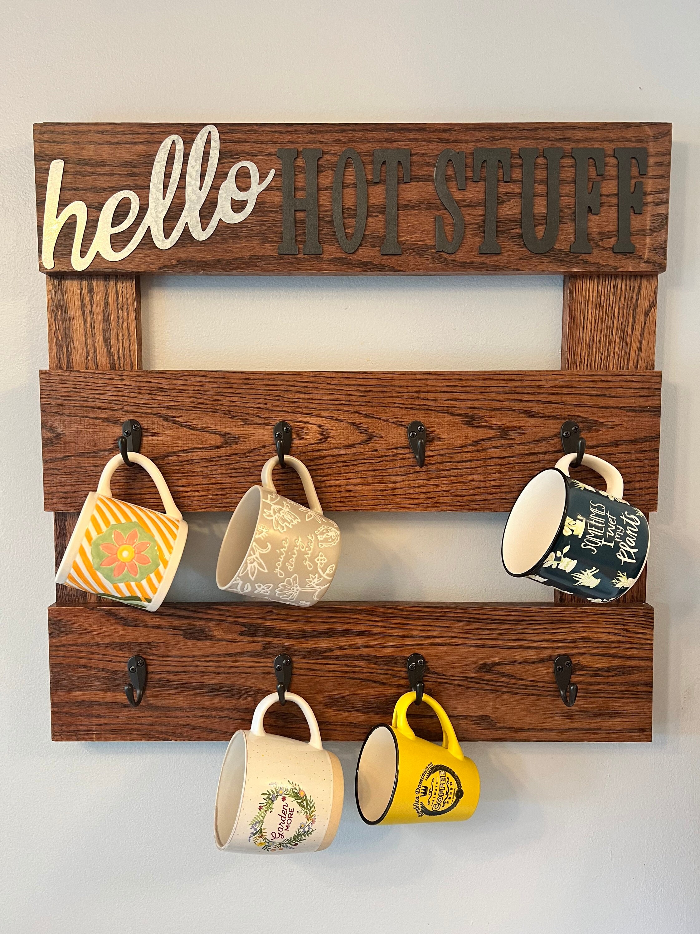 Hello Hot Stuff This Coffee Mug Rack is a Perfect Way to Organize Your ...