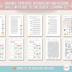 Homeschool Reading and Writing Bundle for Kids (at the Beach Vocabulary ...