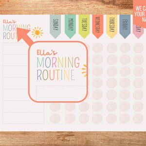Kids Chore Chart Kids Routine Chart Kids Daily Schedule - Etsy