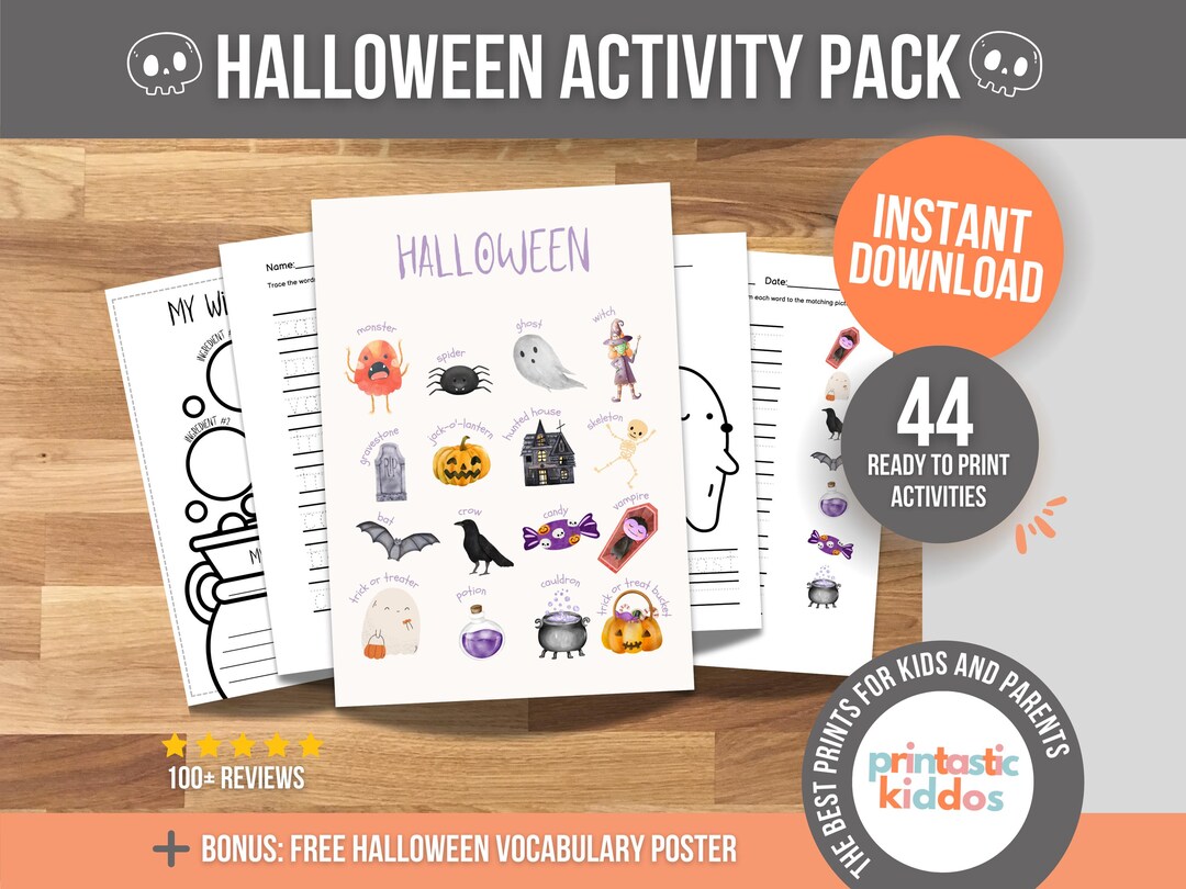Spooky Halloween Busy Book: Preschool Activity Pack (printable) - Etsy