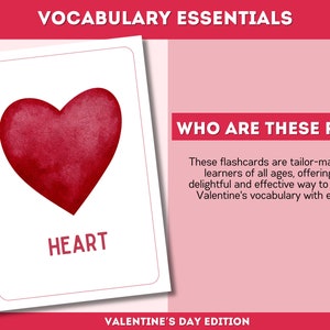 Printable Flashcards, Valentines Day Flashcards, Flashcards, Preschool ...