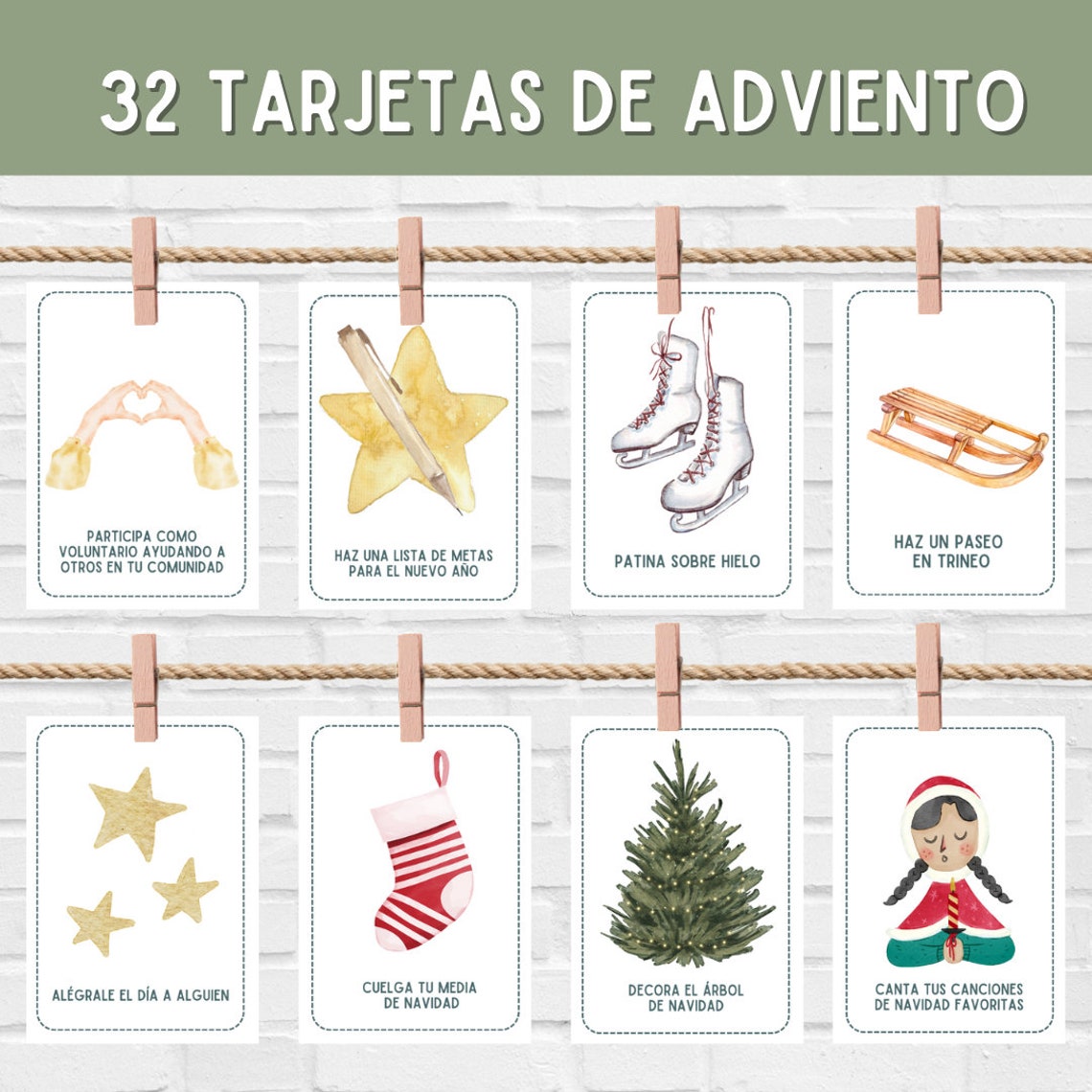 Christmas Advent Calendar Activity Cards for Kids (digital Download) - Etsy