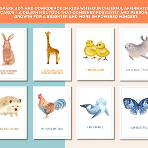 Printable Positive Affirmation Cards for Kids, Mental Health Cards for ...