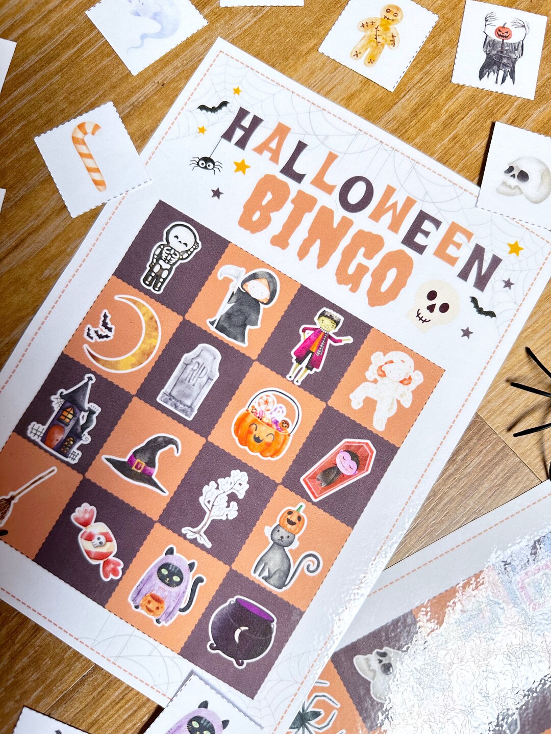 Halloween Bingo Game: 30 Printable Cards, Kids Party Activity (digital ...