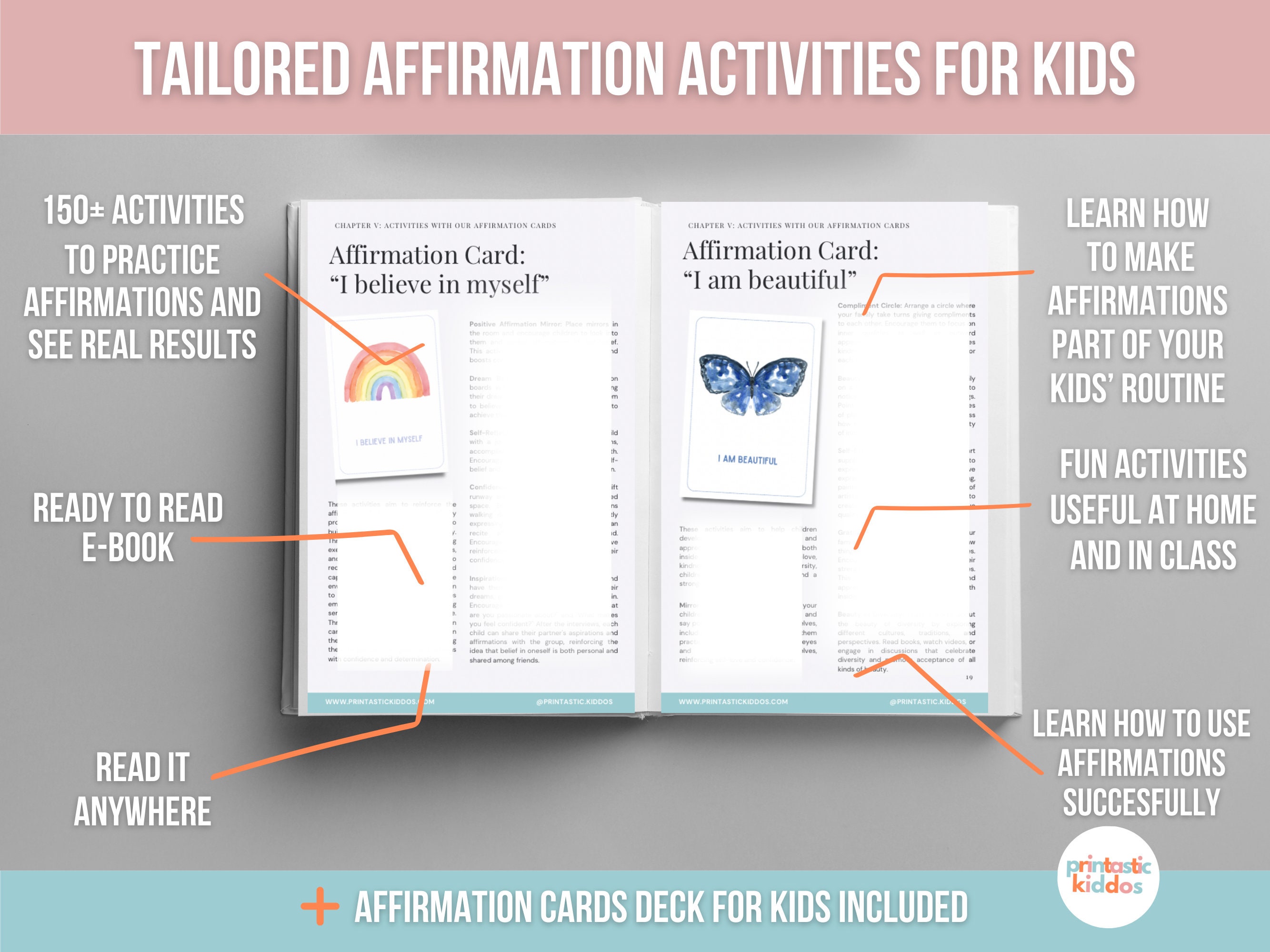 Kids Affirmation Cards: Beginner's Guide With 150+ Activities (PDF) - Etsy