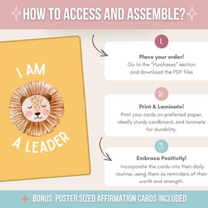 Positive Affirmation Cards, Empowering Kids Affirmations, Positive ...