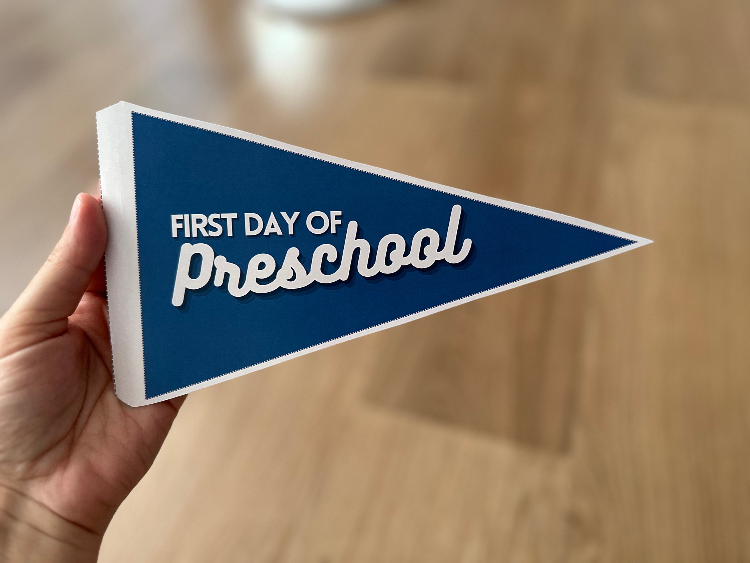 First Day of School Printable Pennant Flags, Custom Printable School ...