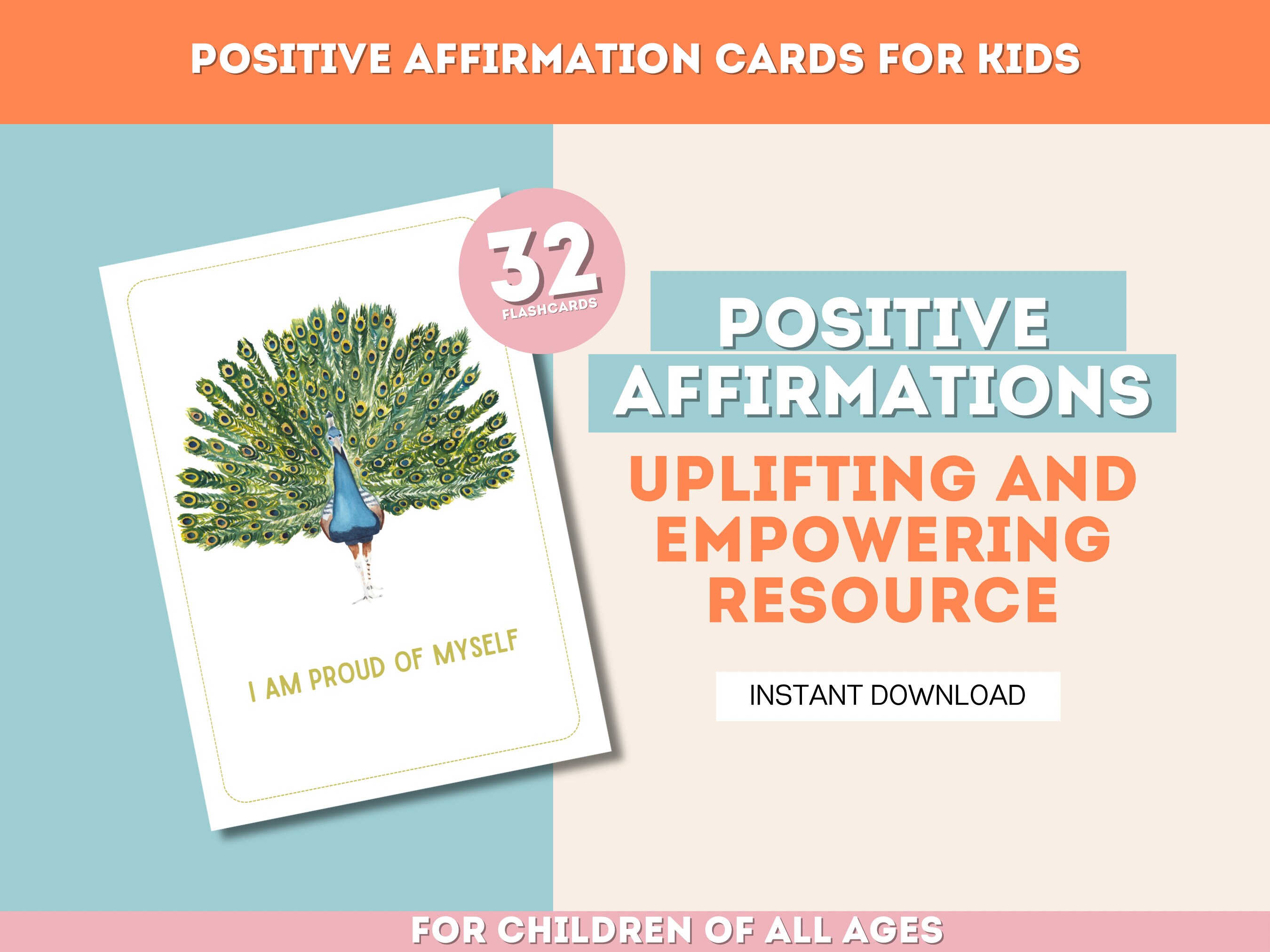 Kids Digital Affirmation Cards, Kids Affirmation Deck, Kids Daily ...