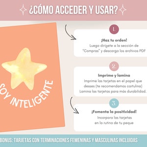 Spanish Affirmation Cards for Kids: Positive Self-esteem (PDF) - Etsy