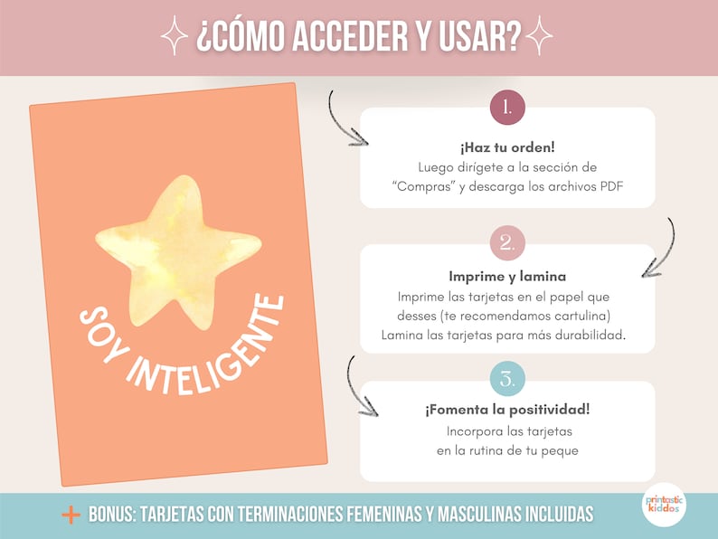 Printable Positive Affirmation Cards for Kids in Spanish - Self-esteem ...