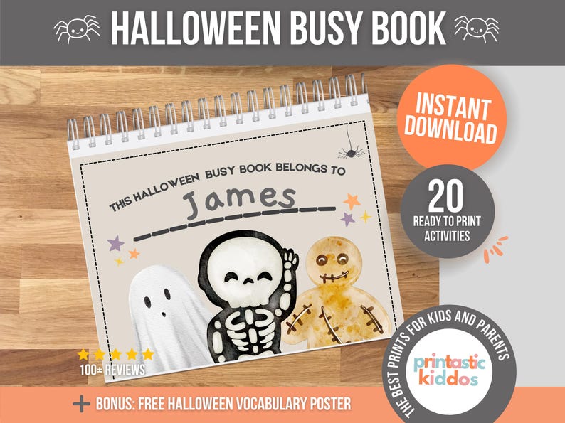 Halloween Busy Book: 20 Preschool Activities (digital Download) - Etsy