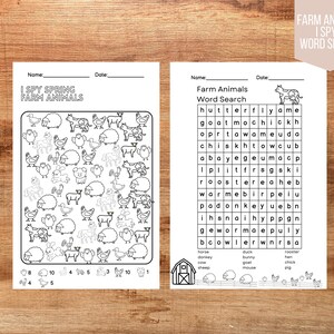 Farm Animals Preschool Activities | Farm Animales Worksheet Unit | Farm ...