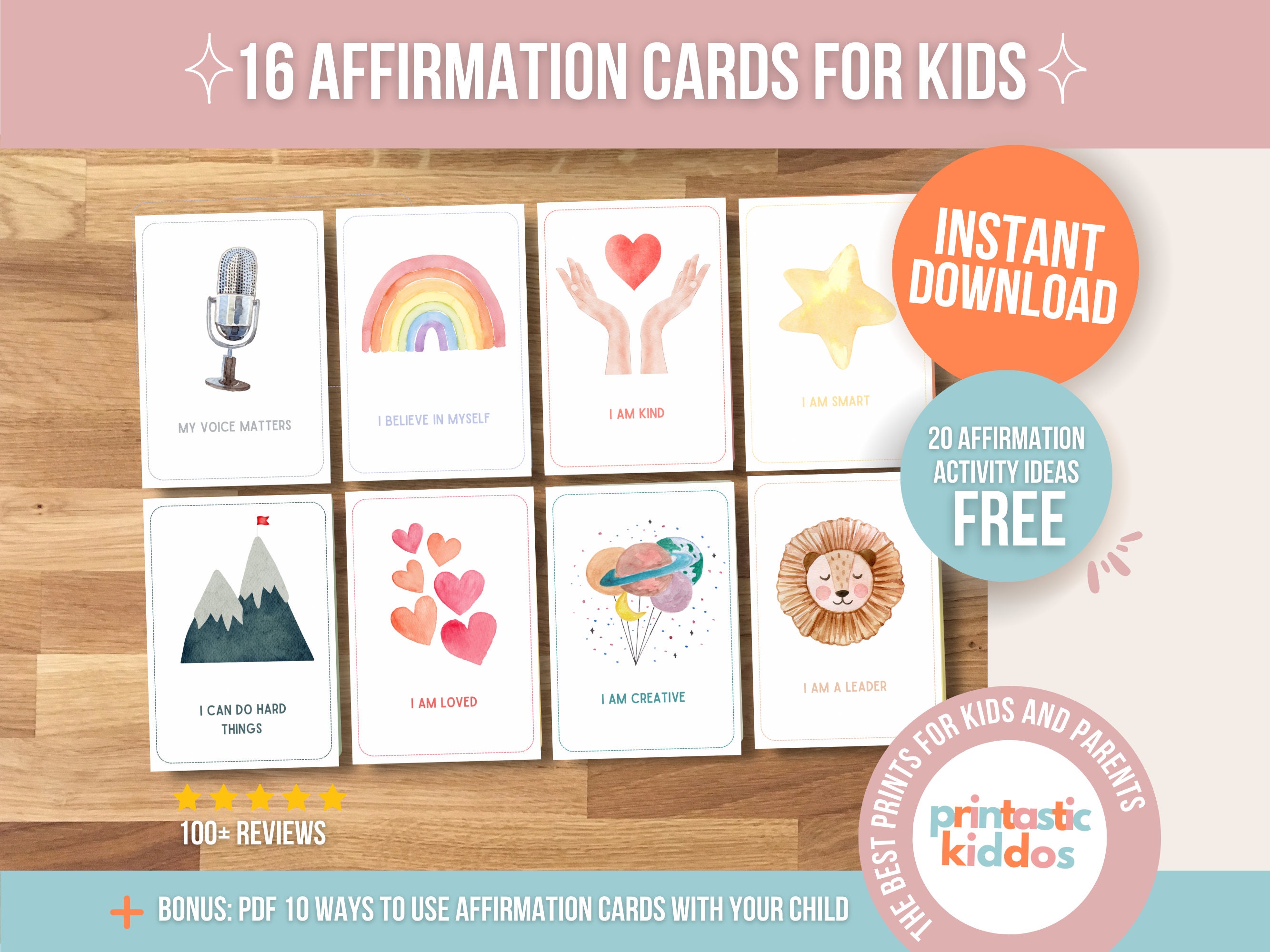 Empowering Affirmation Cards, Printable Affirmation Cards for Kids ...