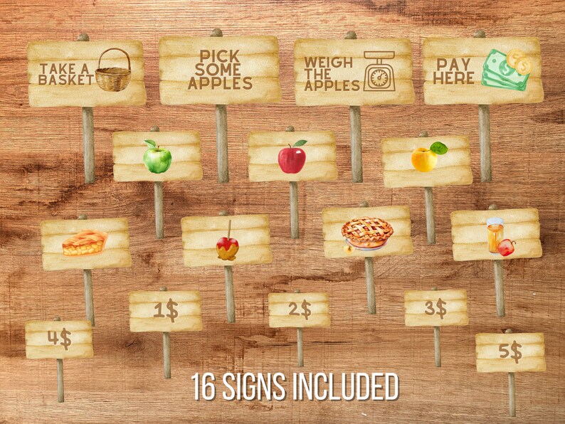 Apple Orchard Pretend Play Set: DIY Kids Activity (printable) - Etsy