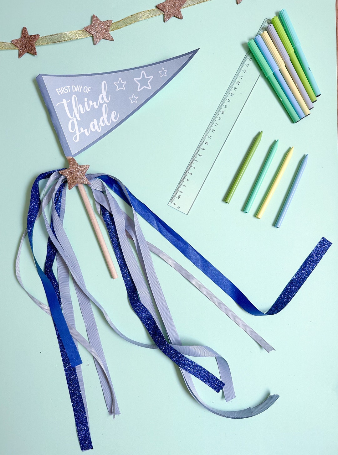 First Day of School Pennant Flag: DIY Printable (digital Download) - Etsy