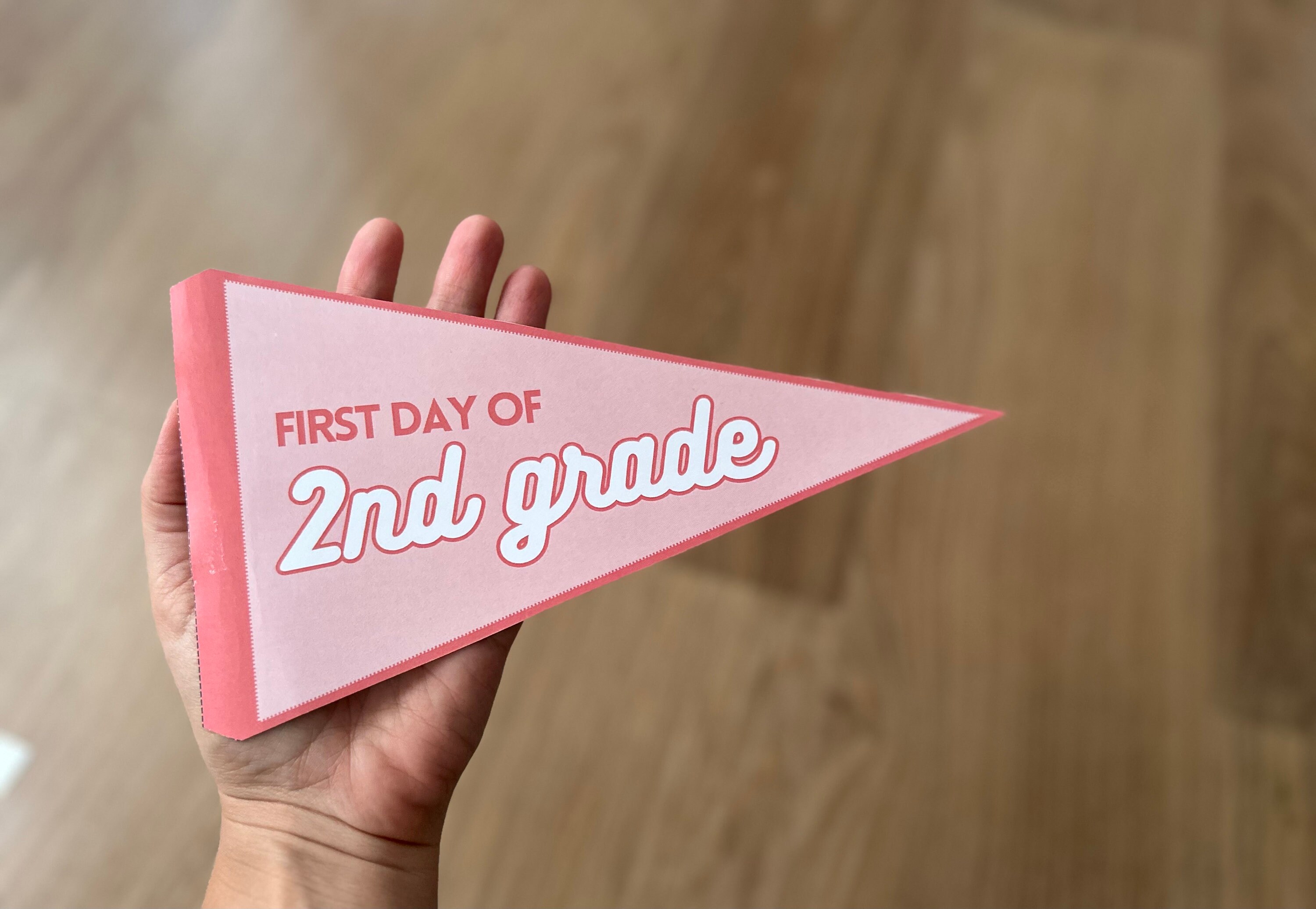 First Day of School Printable Pennant Flags, Custom Printable School ...