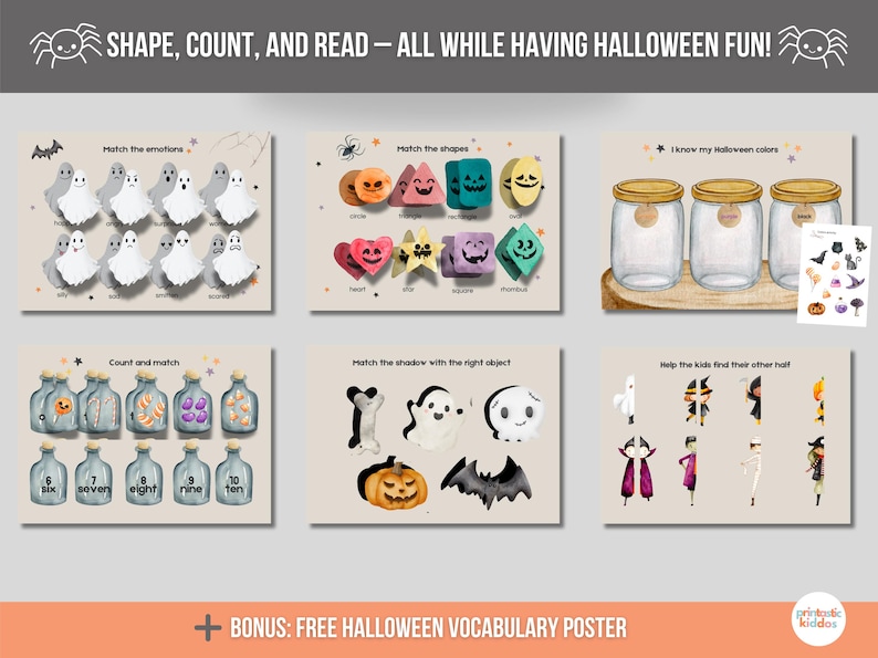 Halloween Busy Book: 20 Preschool Activities (digital Download) - Etsy