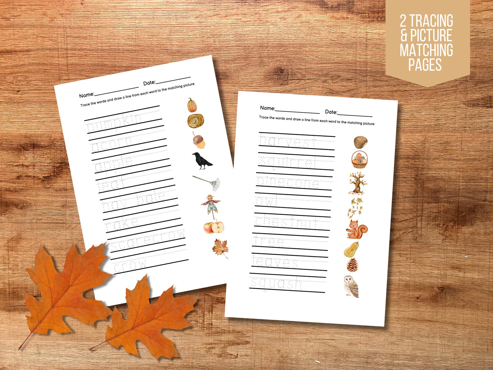 Fall Busy Book Printable, Printable Flashcards, Fall Coloring Pages ...