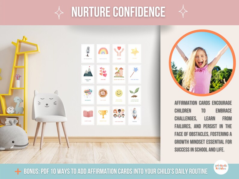 Empowering Affirmation Cards, Printable Affirmation Cards for Kids ...