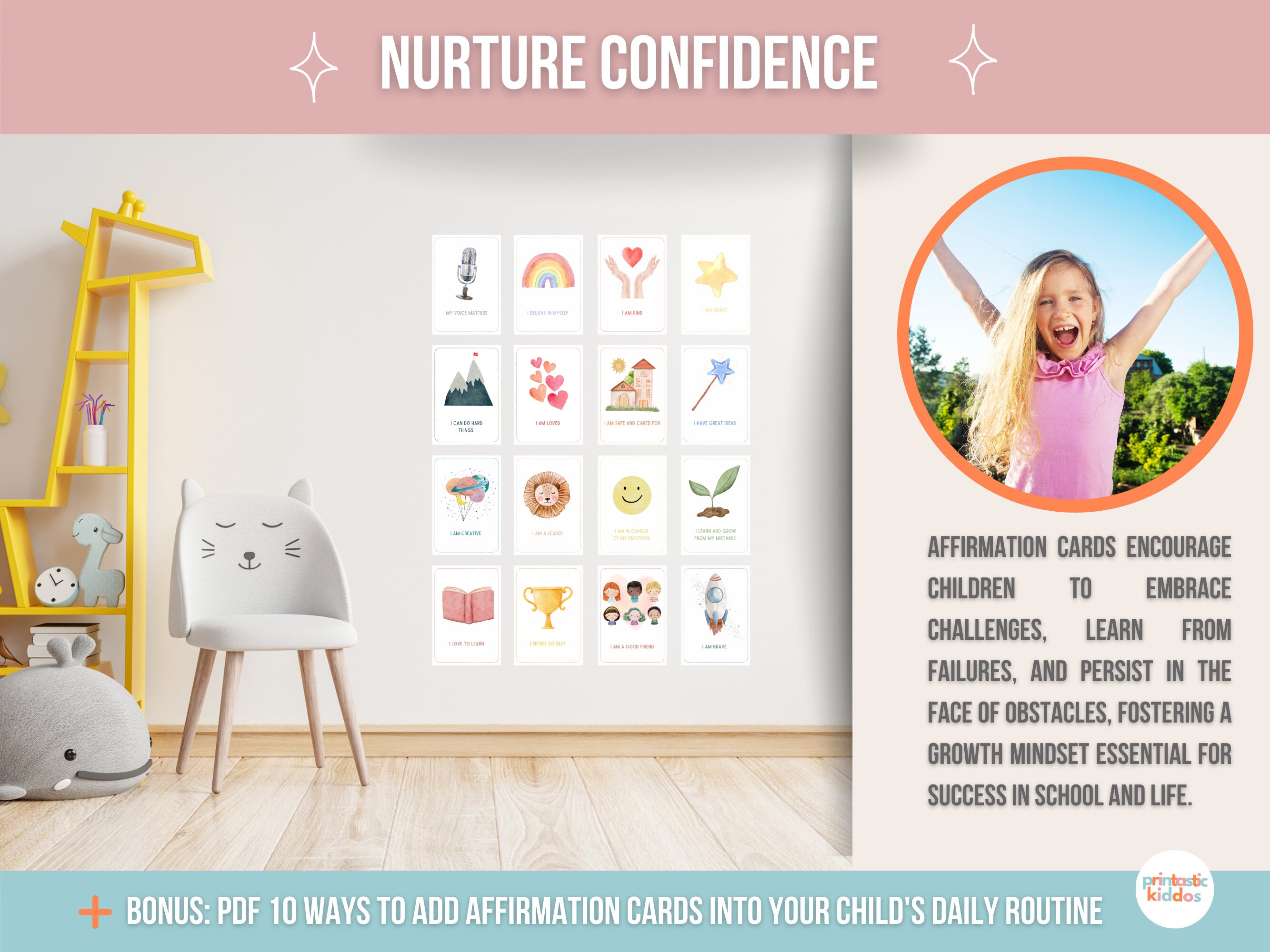 Empowering Affirmation Cards, Printable Affirmation Cards for Kids ...
