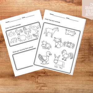 Farm Animals Preschool Activities | Farm Animales Worksheet Unit | Farm ...