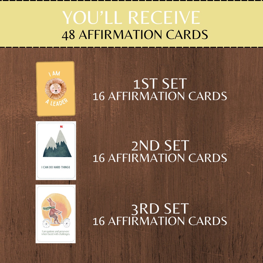 48 Kids Digital Affirmation Cards, Kids Affirmation Deck, Kids Daily ...