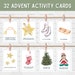Printable Christmas Advent Activity Cards for Kids (PDF) - Etsy