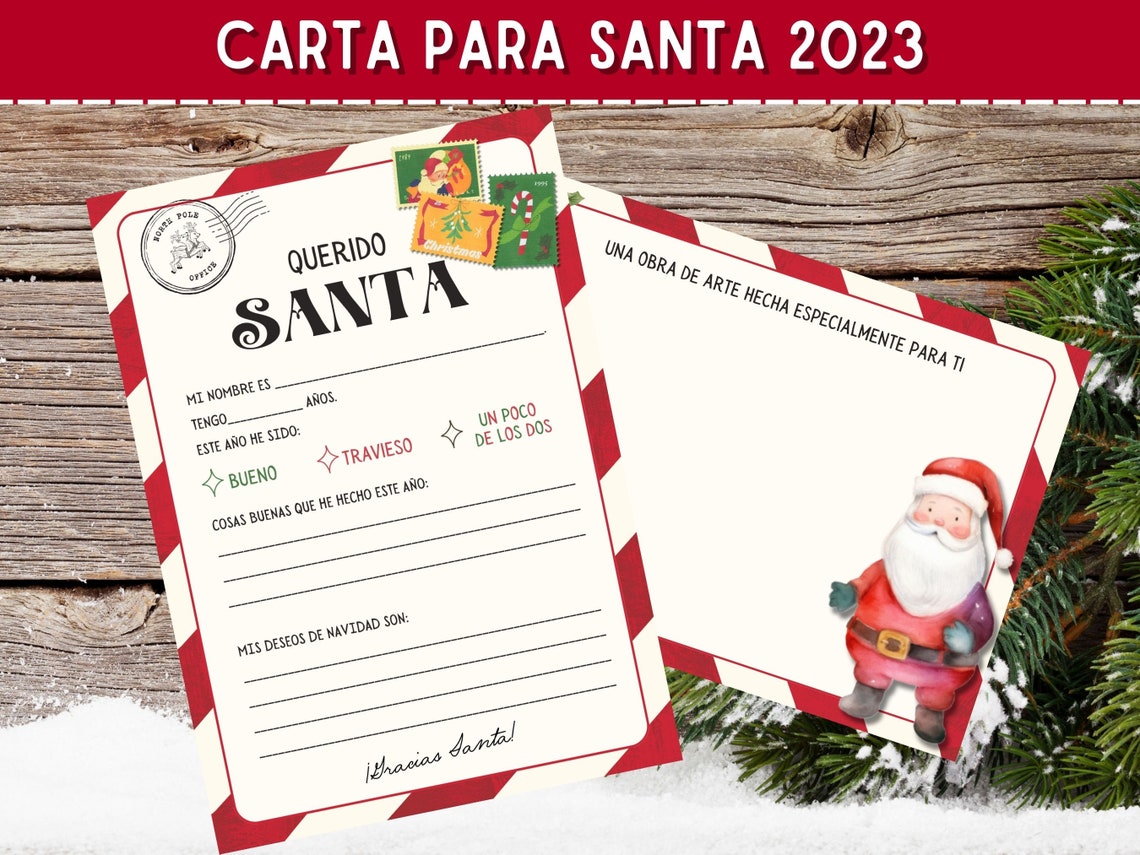 Spanish Letter to Santa Template: Printable Christmas Wish List (PDF ...