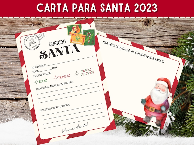 Carta Para Santa, Carta A Santa Claus, Carta De Navidad, Carta a Santa ...