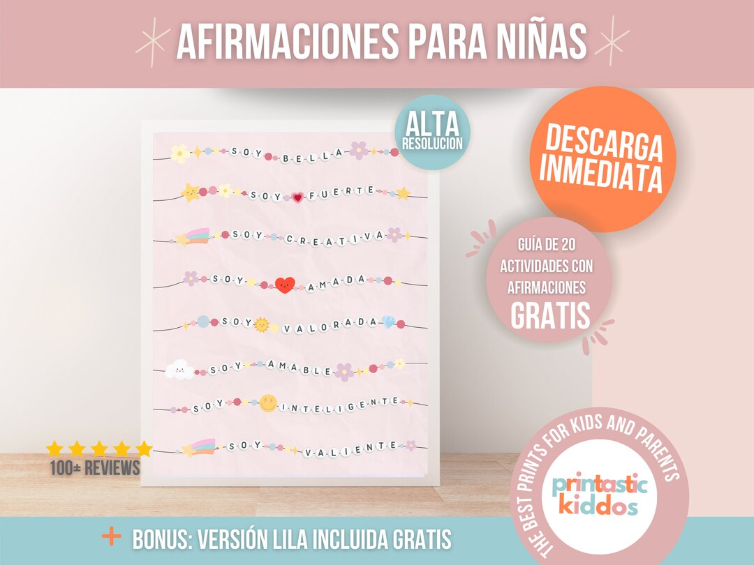 Spanish Affirmation Poster for Kids: Positive Encouragement (PDF) - Etsy