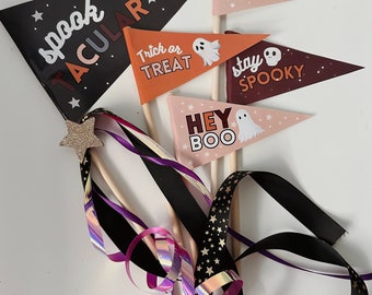 Halloween Pennant Flag Printables, Halloween Flag Printables, Halloween ...