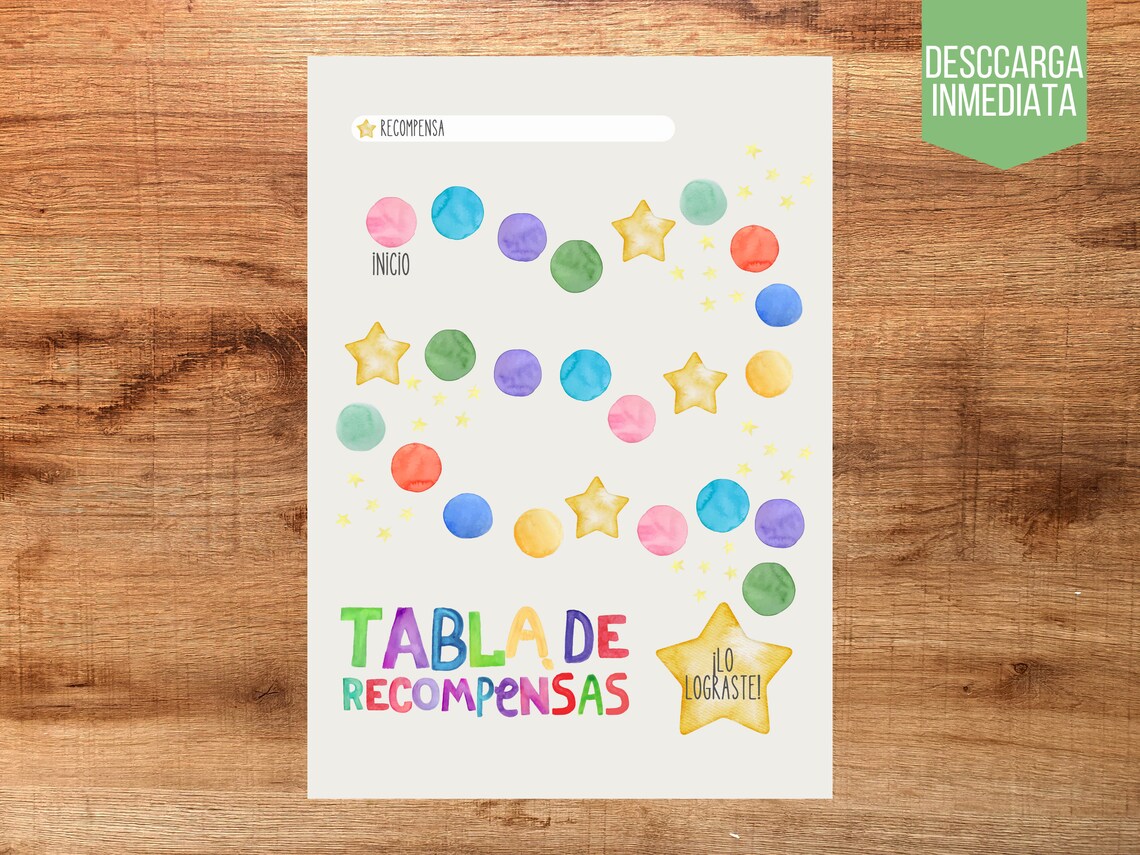 Custom Sticker Chart in Spanish | Tabla De Recompensas Para Niños ...