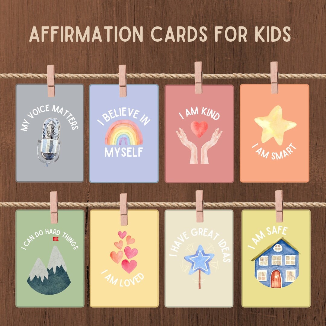 Positive Affirmation Cards Kids, Positive Affirmations, Kids ...