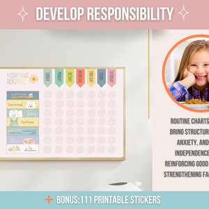 Visual Schedule for Kids, Reward Chart With Stickers, Daily Routine ...