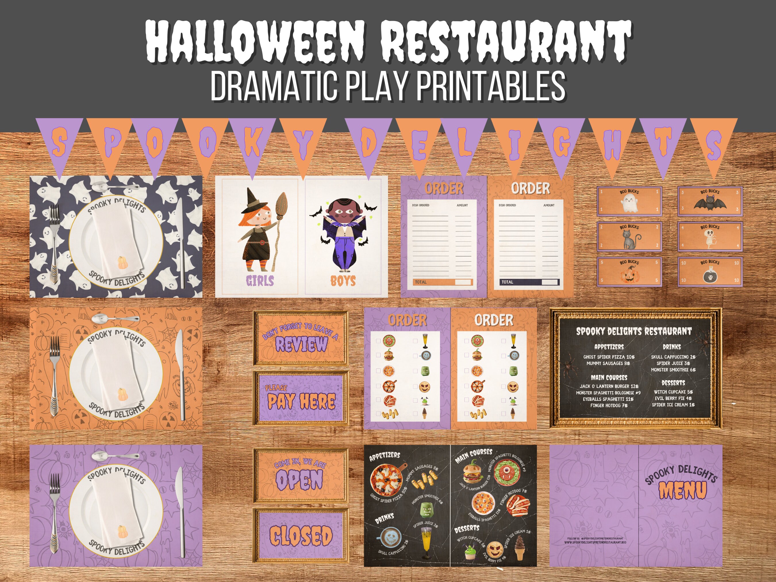 Halloween Pretend Play Printables - Etsy
