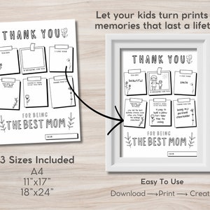 Printable All About Mom Activity, Mother's Day Activity for Kids ...