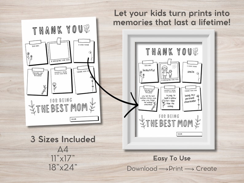 Printable All About Mom Activity, Mother's Day Activity for Kids ...
