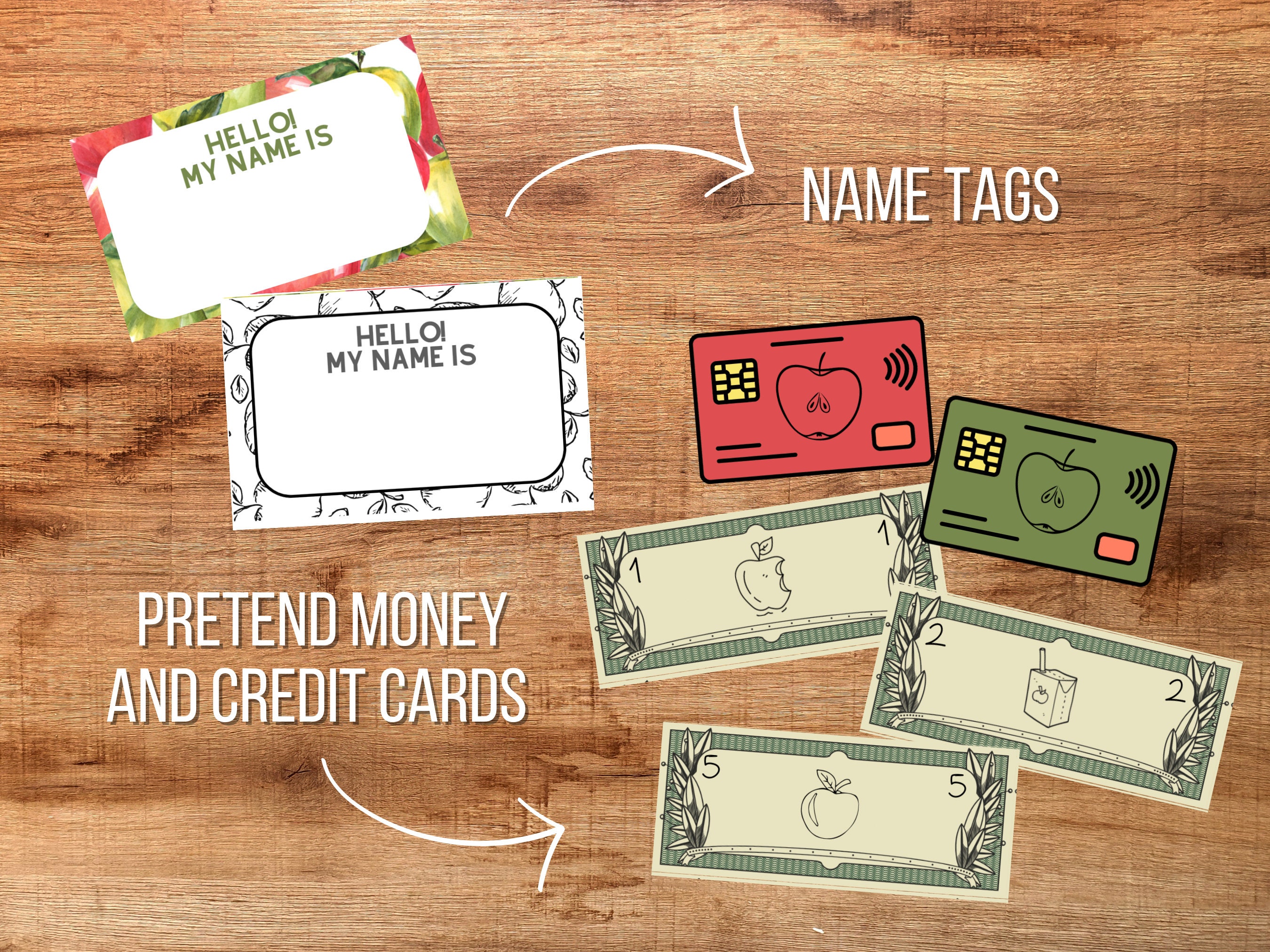 Apple Orchard Pretend Play Set: DIY Kids Activity (printable) - Etsy