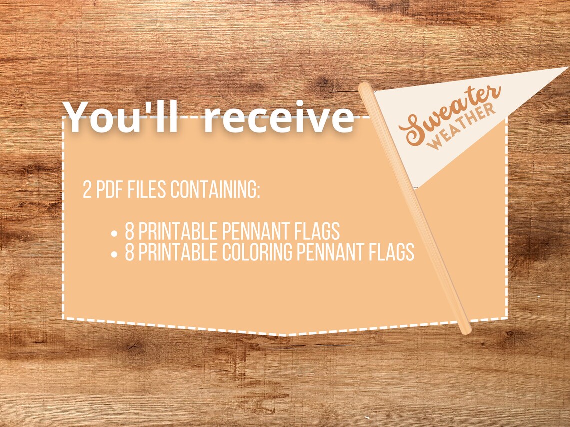 Printable Fall Pennant Flags: Thanksgiving Decor (digital Download) - Etsy