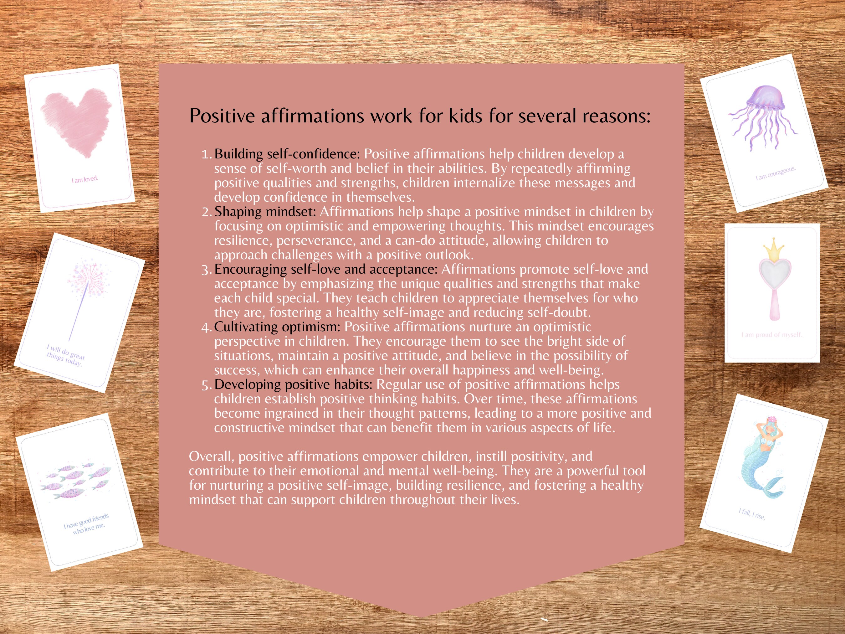 Printable Affirmation Cards for Kids, Motivational Cards, Positivity ...