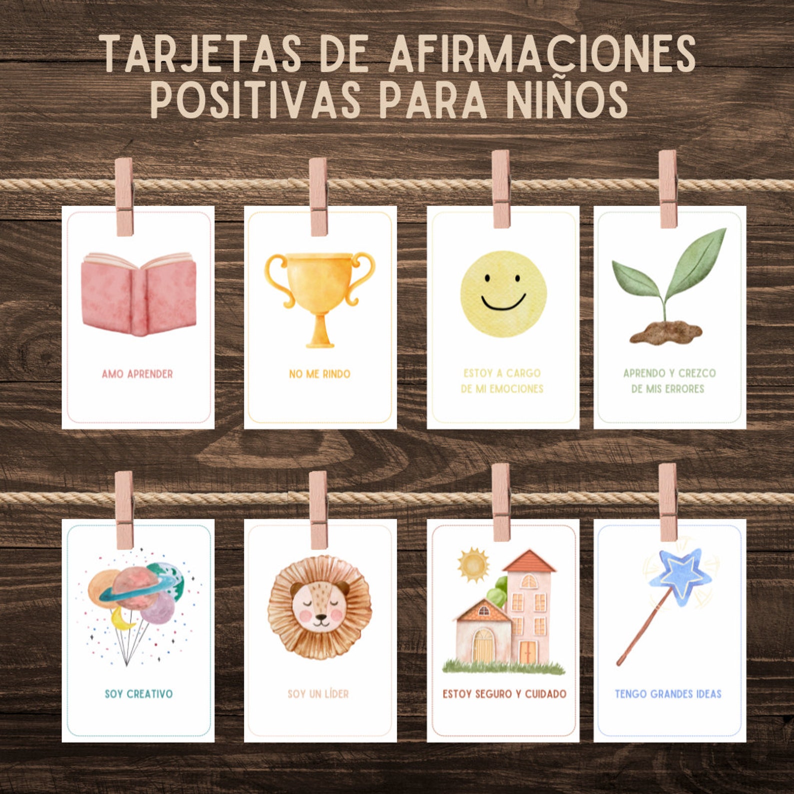 Tarjetas De Afirmaciones Positivas Para Niños En Español Positive ...