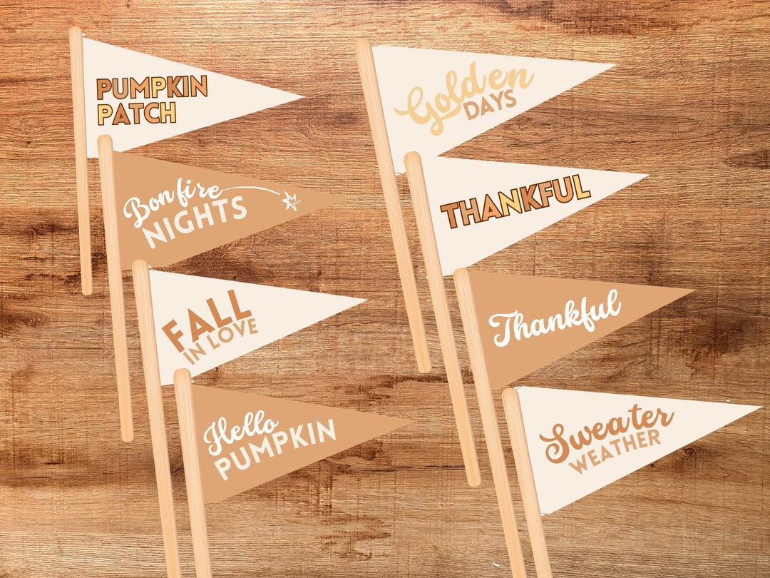 Printable Fall Pennant Flags: Thanksgiving Decor (digital Download) - Etsy
