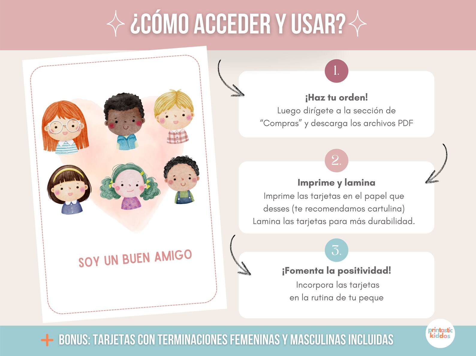 Tarjetas de afirmaciones positivas para niños en español / Positive ...