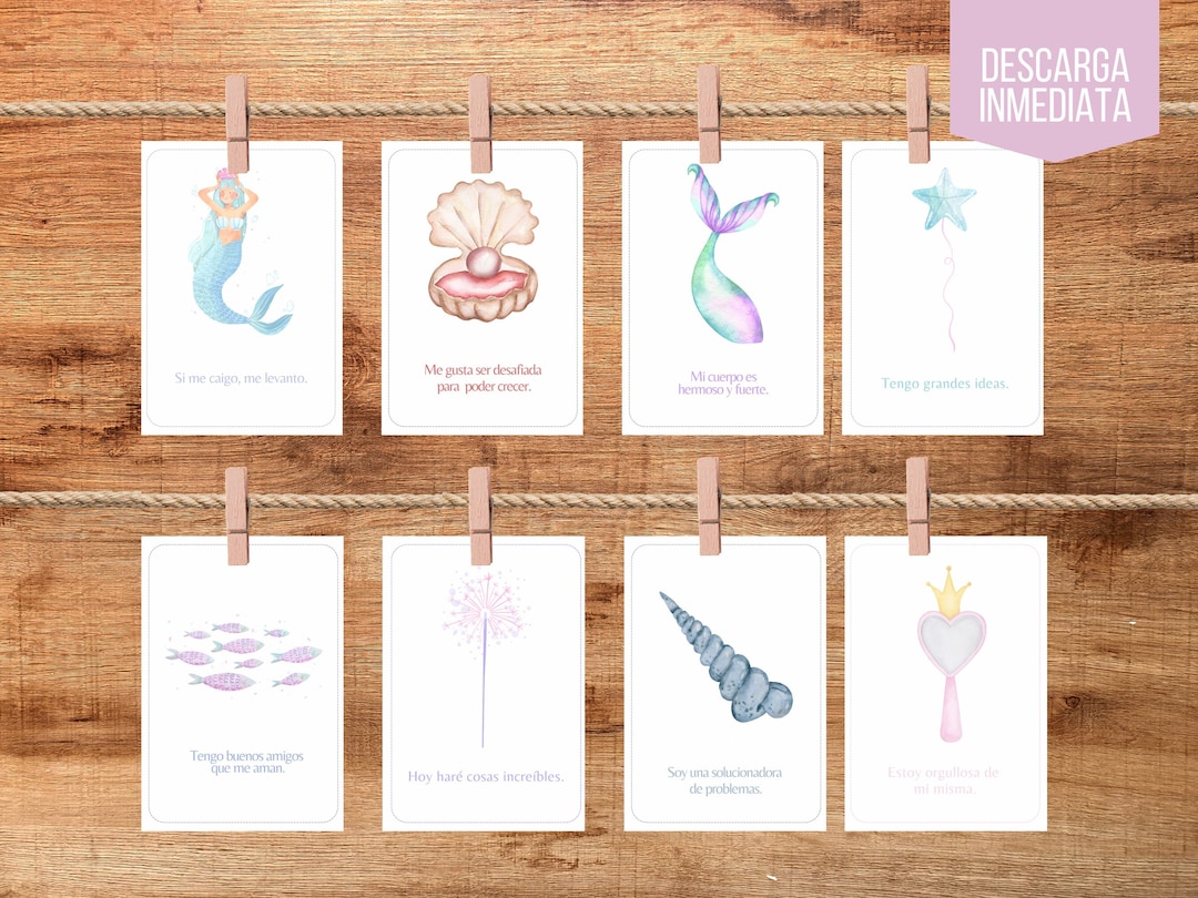 Tarjetas De Afirmaciones Positivas Para Niños En Español | Positive ...